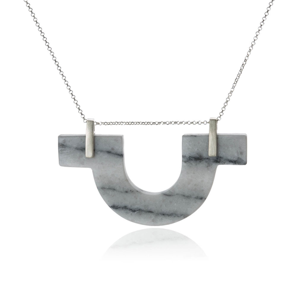 marmarometry | Marble Necklace Wing of Icarus – Drop shape