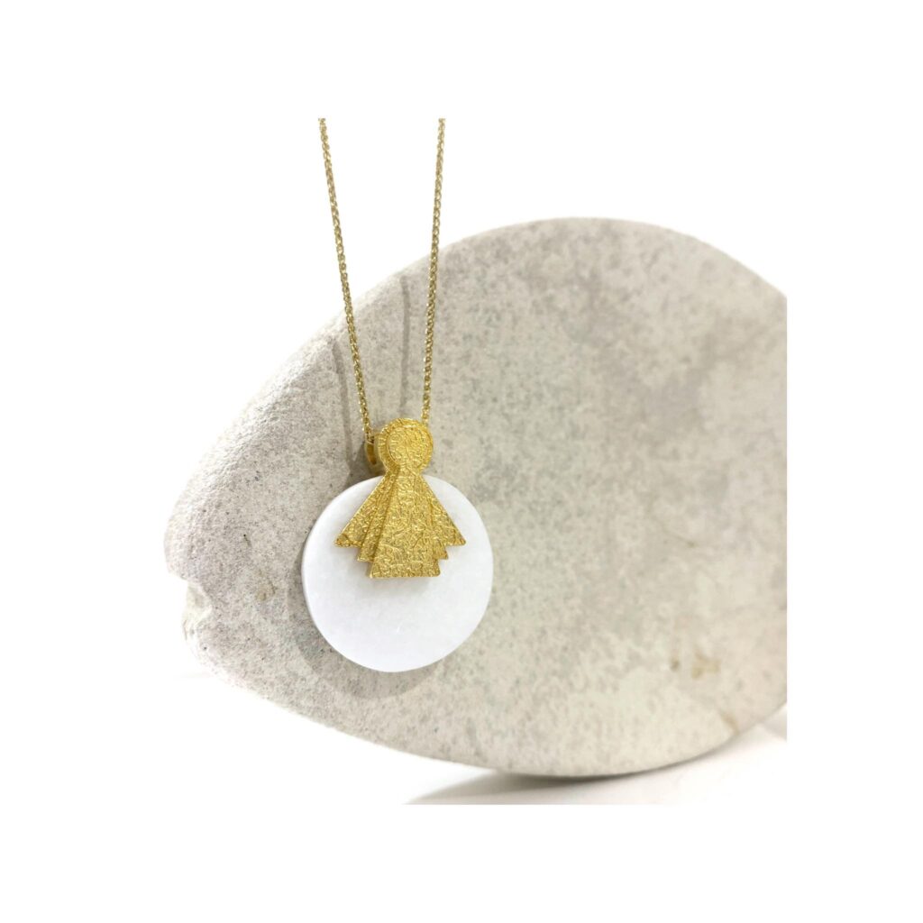marmarometry | White marble ancient Greek style Necklace – Akrokeramo
